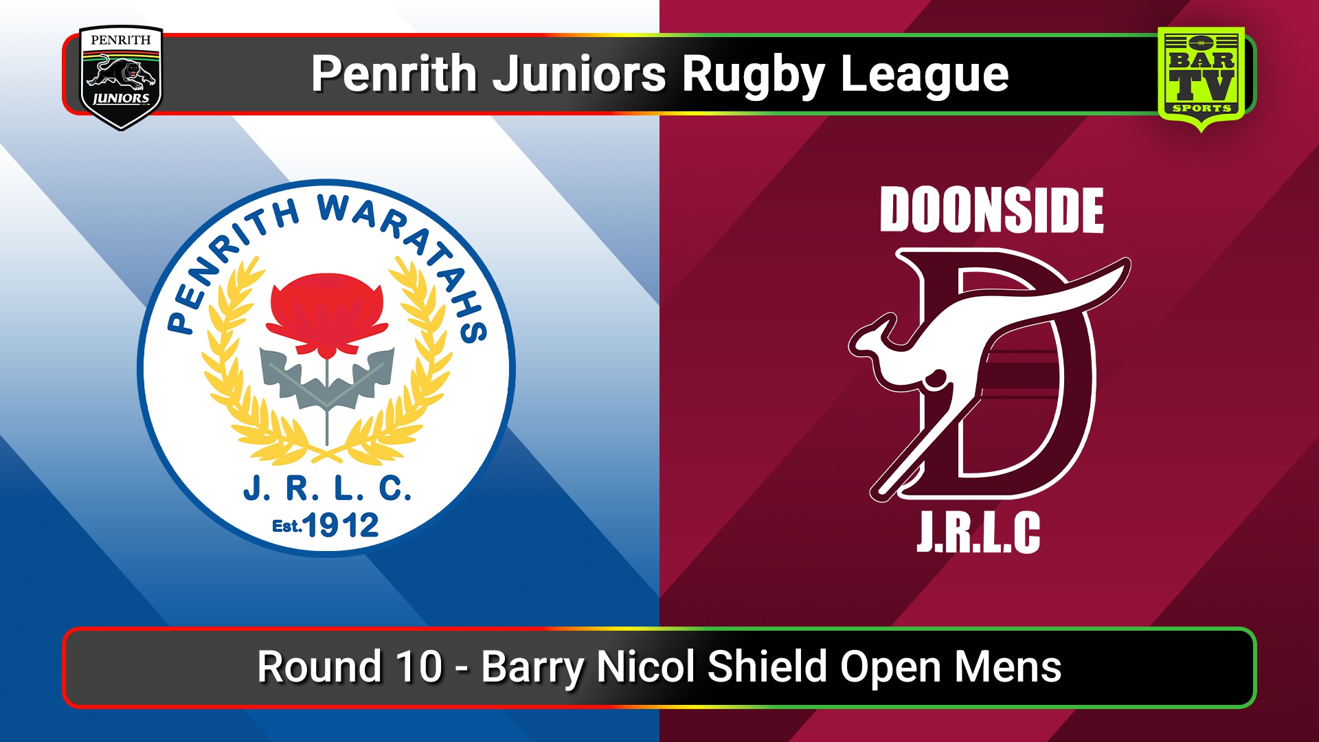 Watch Penrith & District Junior Rugby League LIVE on BarTV Sports!