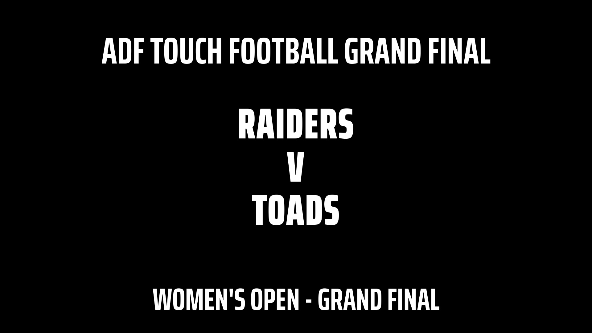 VIDEO: ADF Touch Football Grand Final - Women's Open - ACT RAIDERS v SQ ...
