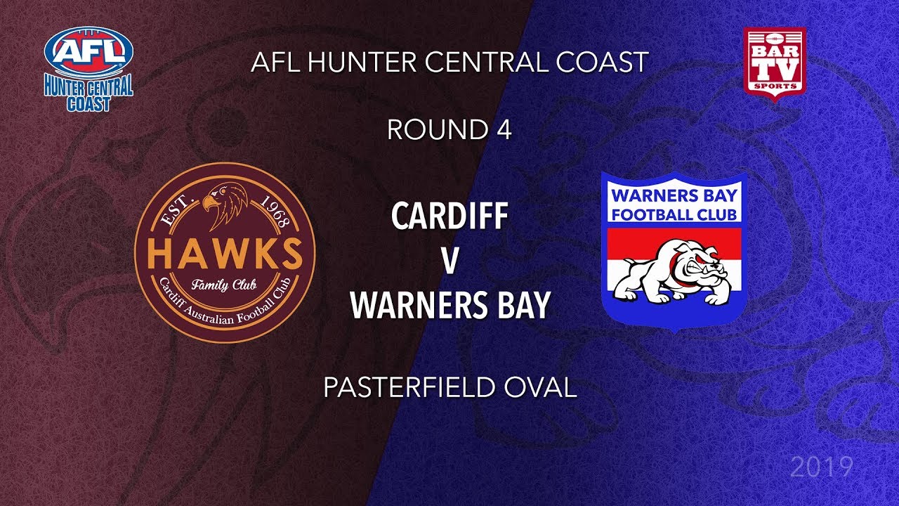 VIDEO: AFL HCC Round 4 (ANZAC Day) - Cup - Cardiff Hawks v Warners Bay ...