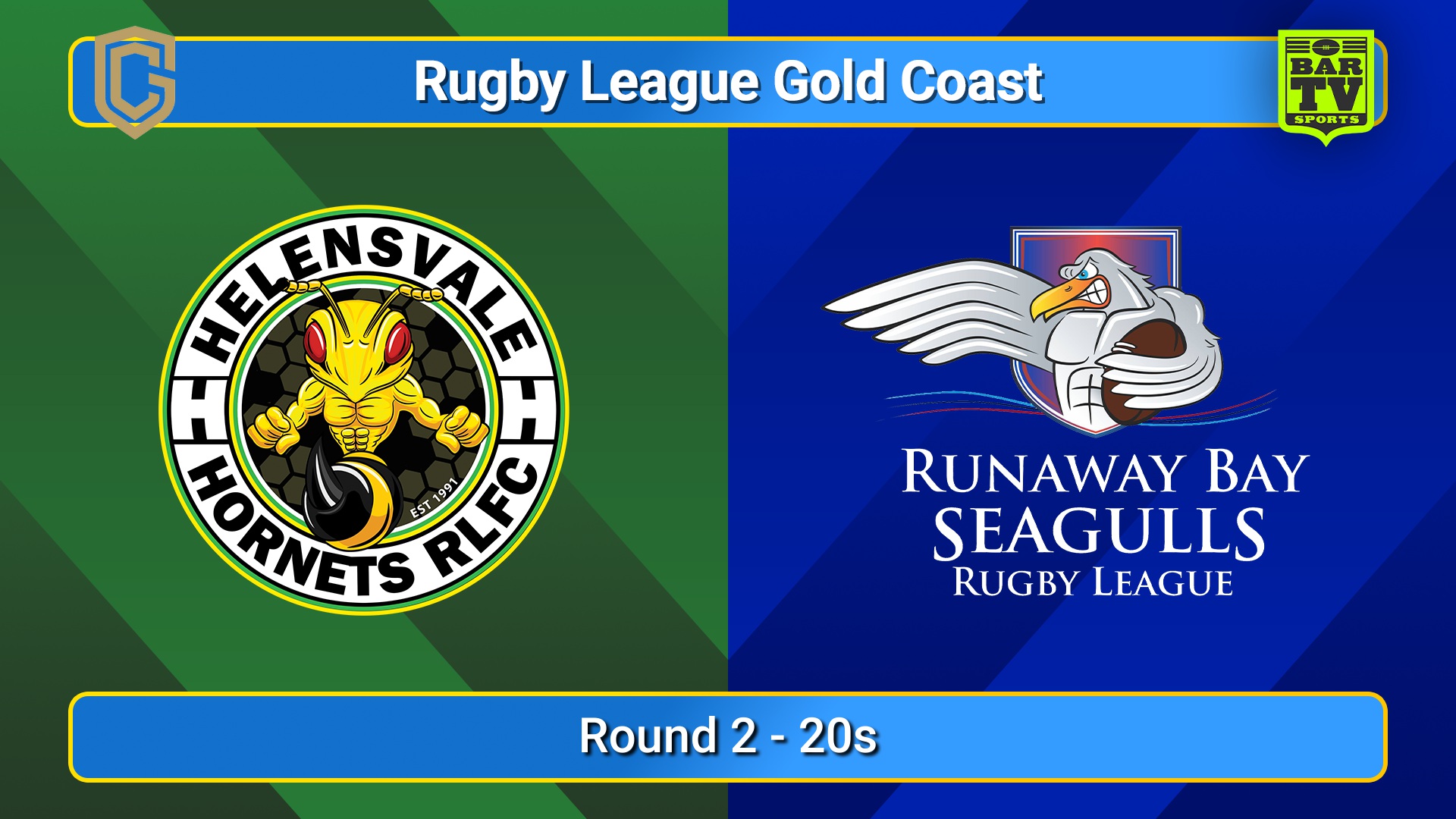 VIDEO: Gold Coast Round 2 - 20s - Helensvale Hornets v Runaway Bay Seagulls